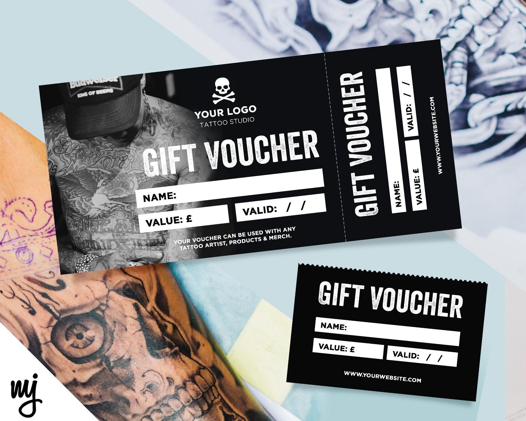 Custom Printed Gift Vouchers Perforated Stubs Tattoo Shop - Etsy UK