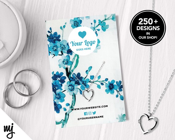 Custom Jewellery Backing Card Printing A7 Size Blue Teal - Etsy