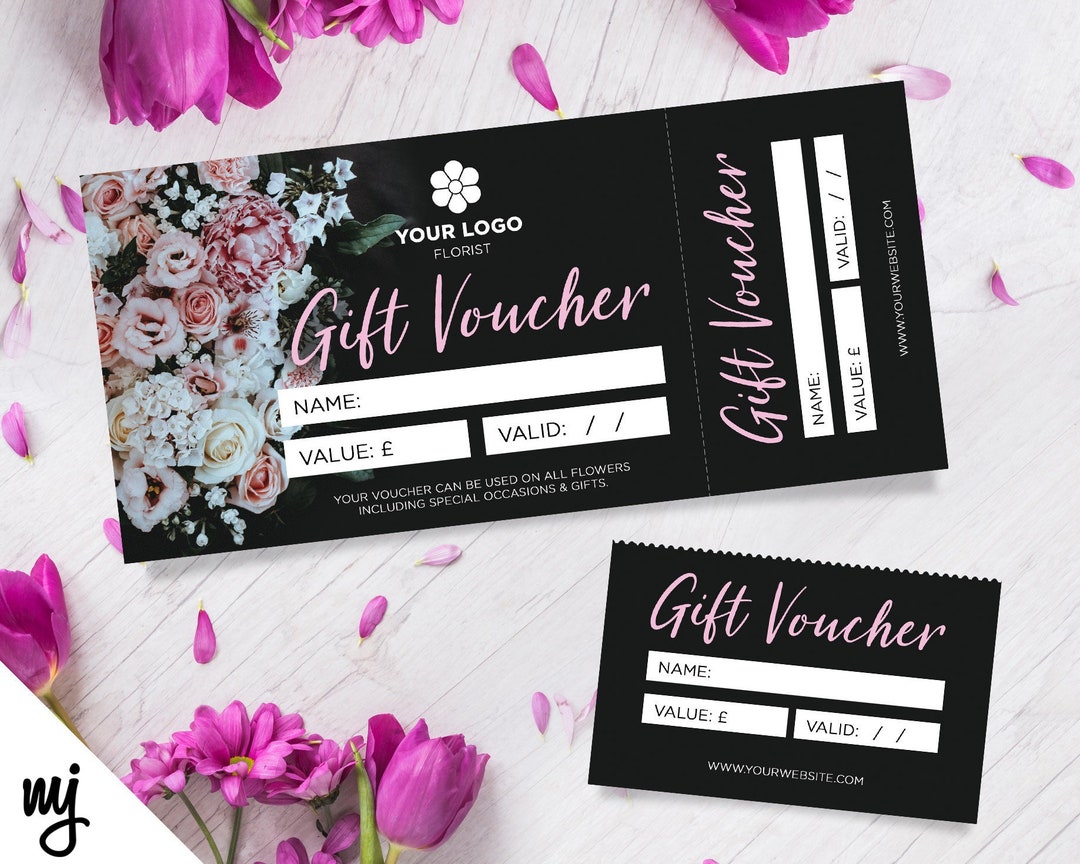 Custom Printed Gift Vouchers | Perforated Stubs | Florist Flowers ...