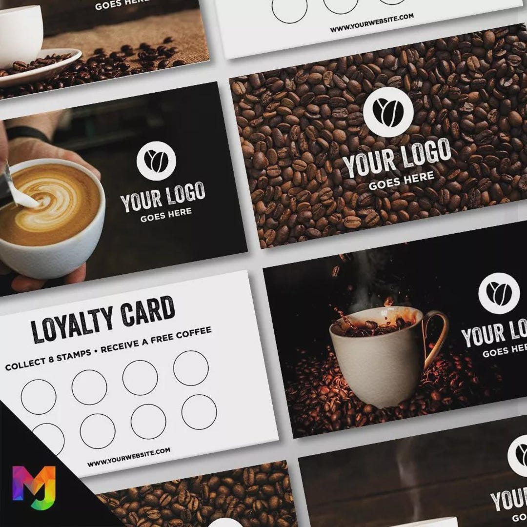 Custom Printed Loyalty Reward Cards | Coffee Shop Cafe Barista Bistro ...