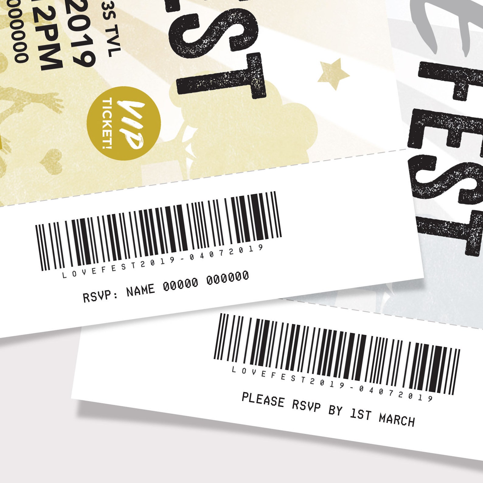 Personalised Lovefest Festival Ticket Style Engagement/wedding | Etsy