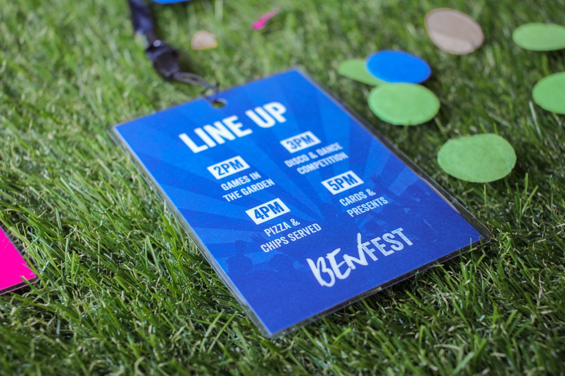 Personalised Festival Style VIP Pass & Lanyard Invitations - Etsy