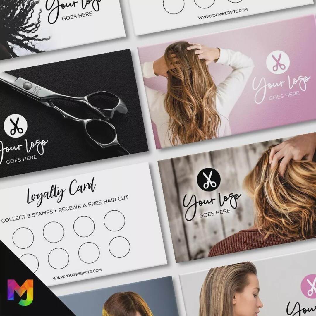 Custom Printed Loyalty Reward Cards | Hair Salon Stylist Hair Dresser ...