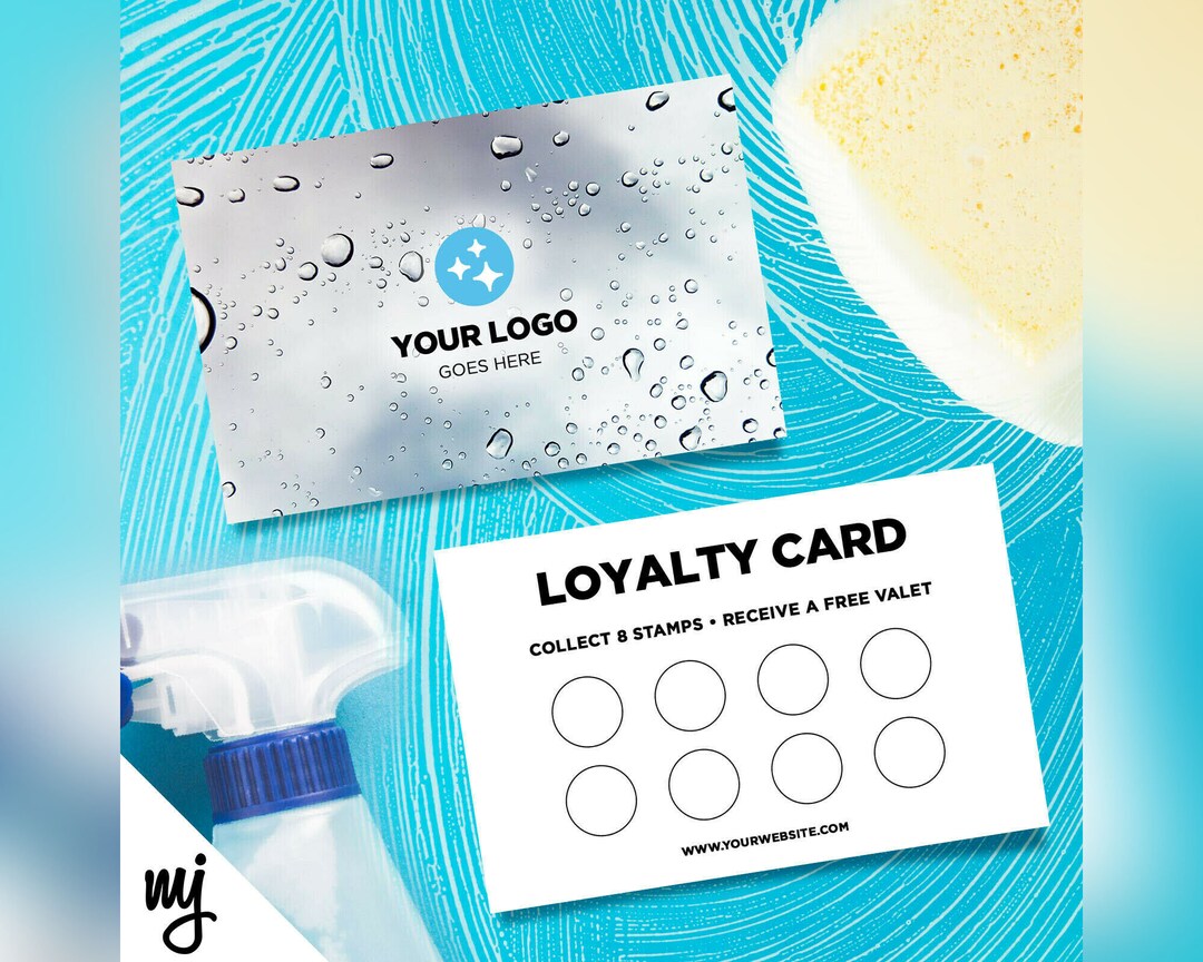 Custom Printed Loyalty Cards Car Wash / Valet / Cleaning / - Etsy