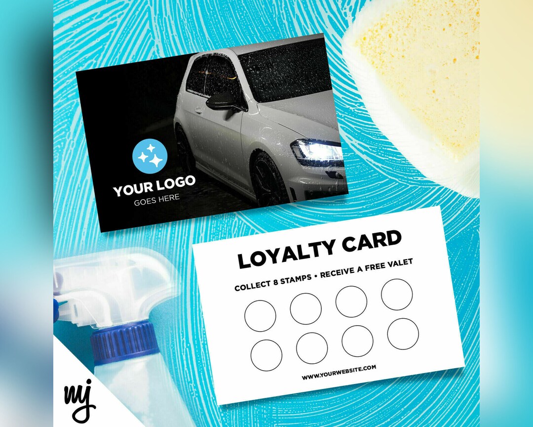 Custom printed loyalty cards Car wash / valet / cleaning / vehicle ...