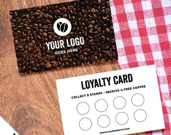 Custom Printed Loyalty Cards Cafe / Coffee Shop / Restaurant Business ...