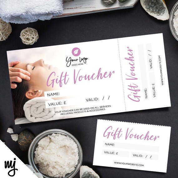 Custom Printed Gift Vouchers Perforated Stubs Massage - Etsy UK