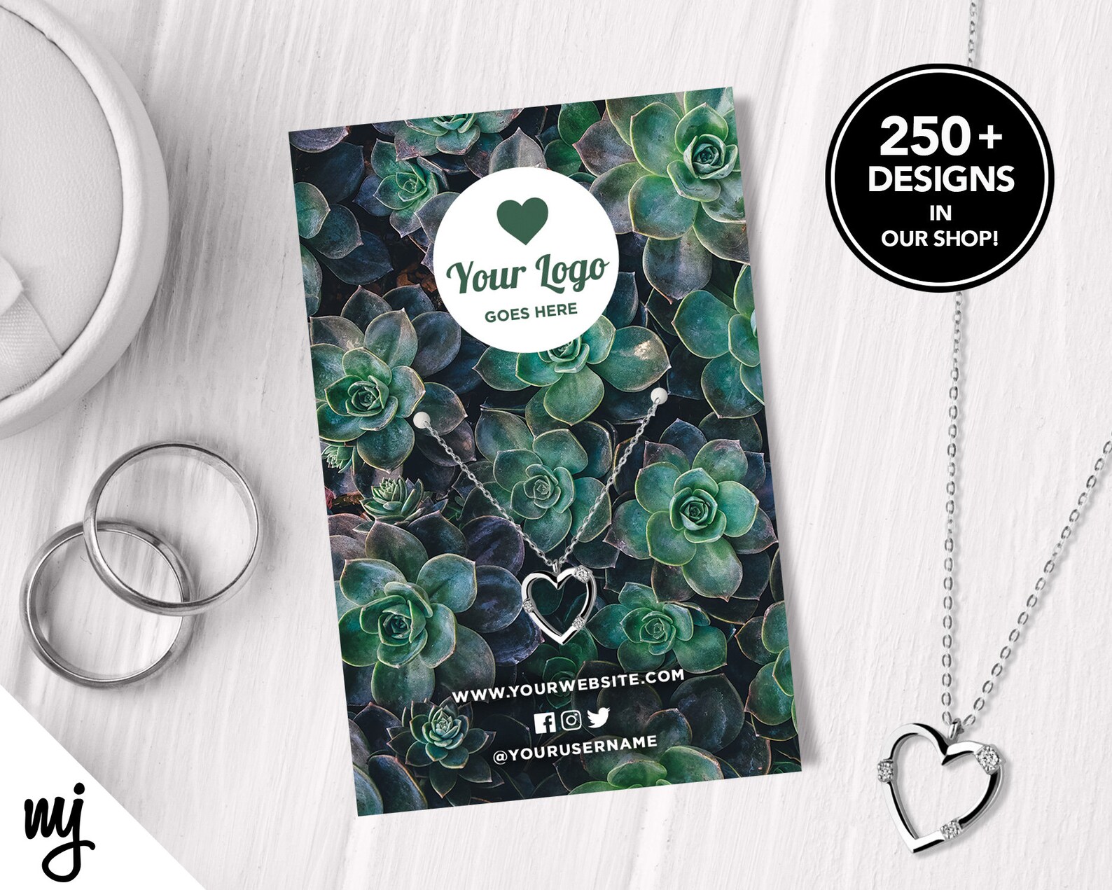 Custom Jewellery Backing Card Printing A7 Size Nature - Etsy