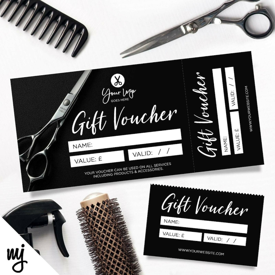 Custom printed gift vouchers Perforated stubs Hairdresser | Etsy