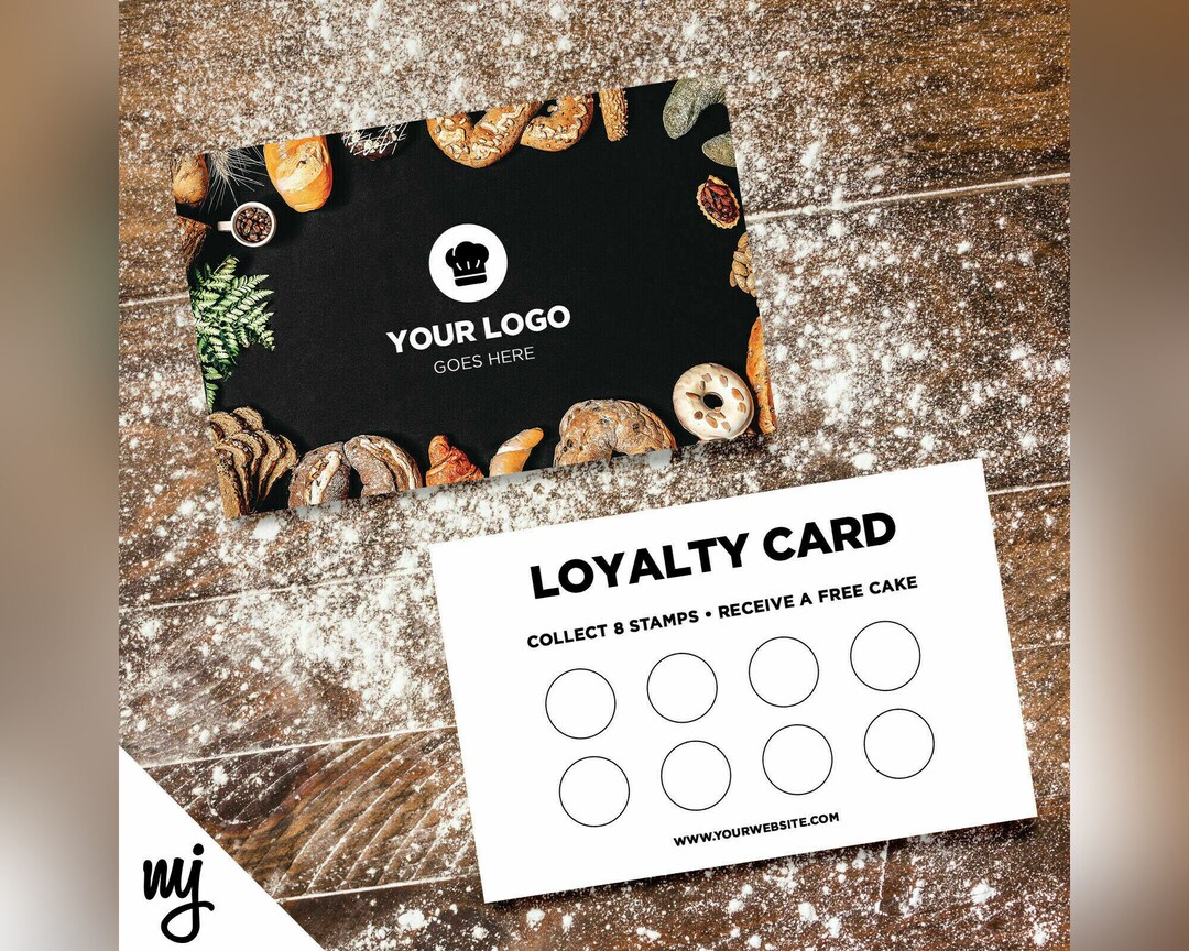 Custom Printed Loyalty Cards Bakery / Cake / Treat / Food Business 7 - Etsy