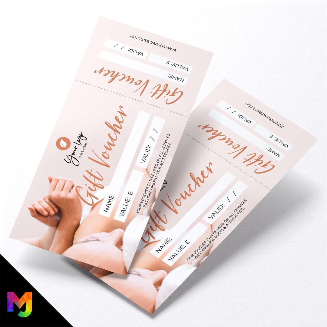 Custom Printed Gift Vouchers | Perforated Stubs | Massage Therapy ...