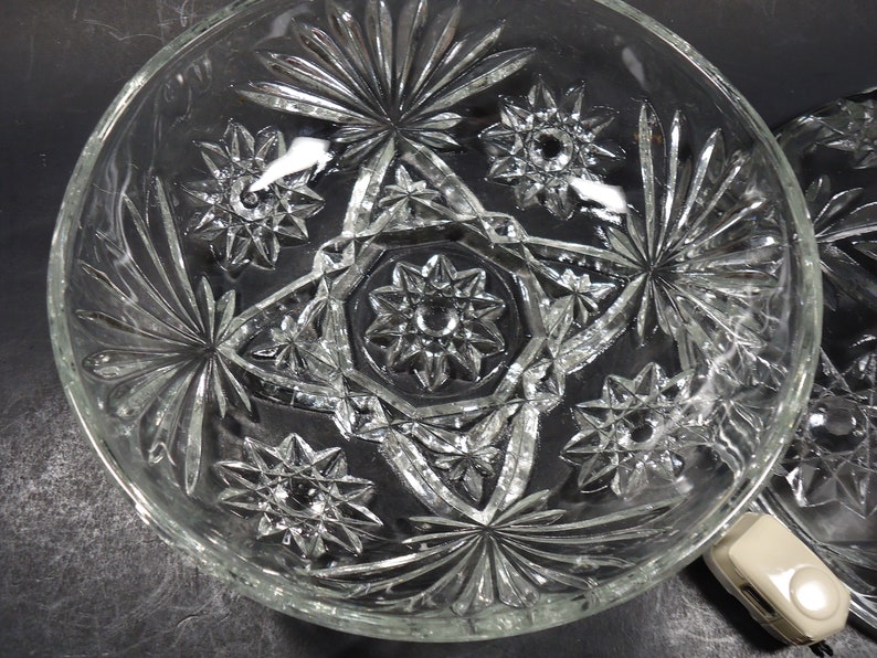 Large Clear Glass Star of David Pattern Candy Dish - Etsy