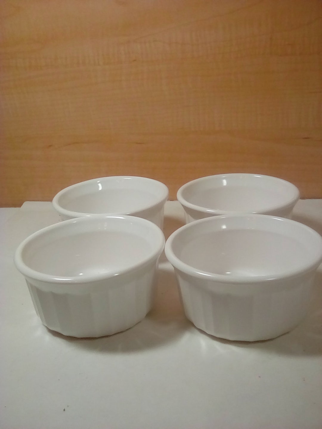 Set of 4 Corning White Stoneware Desert/custard Bowls, - Etsy