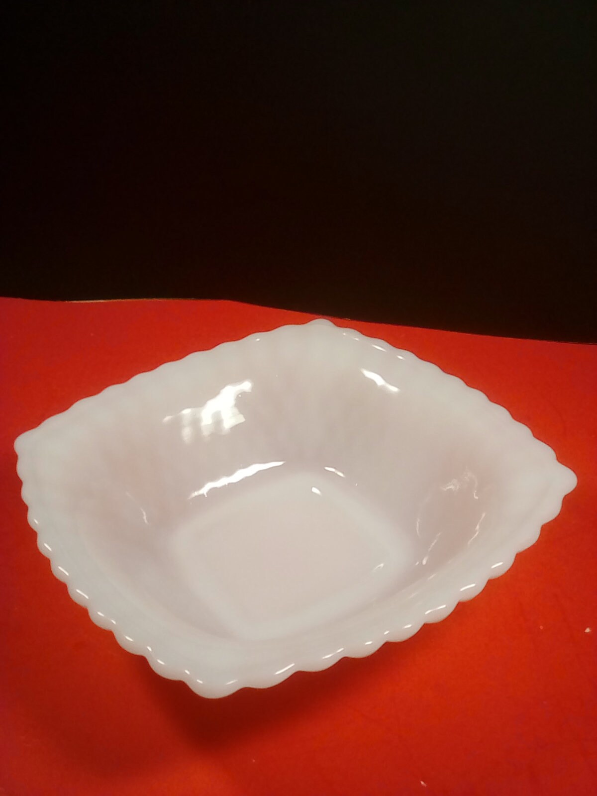 Milk Glass Small Square Diamond Pattern Bowl | Etsy