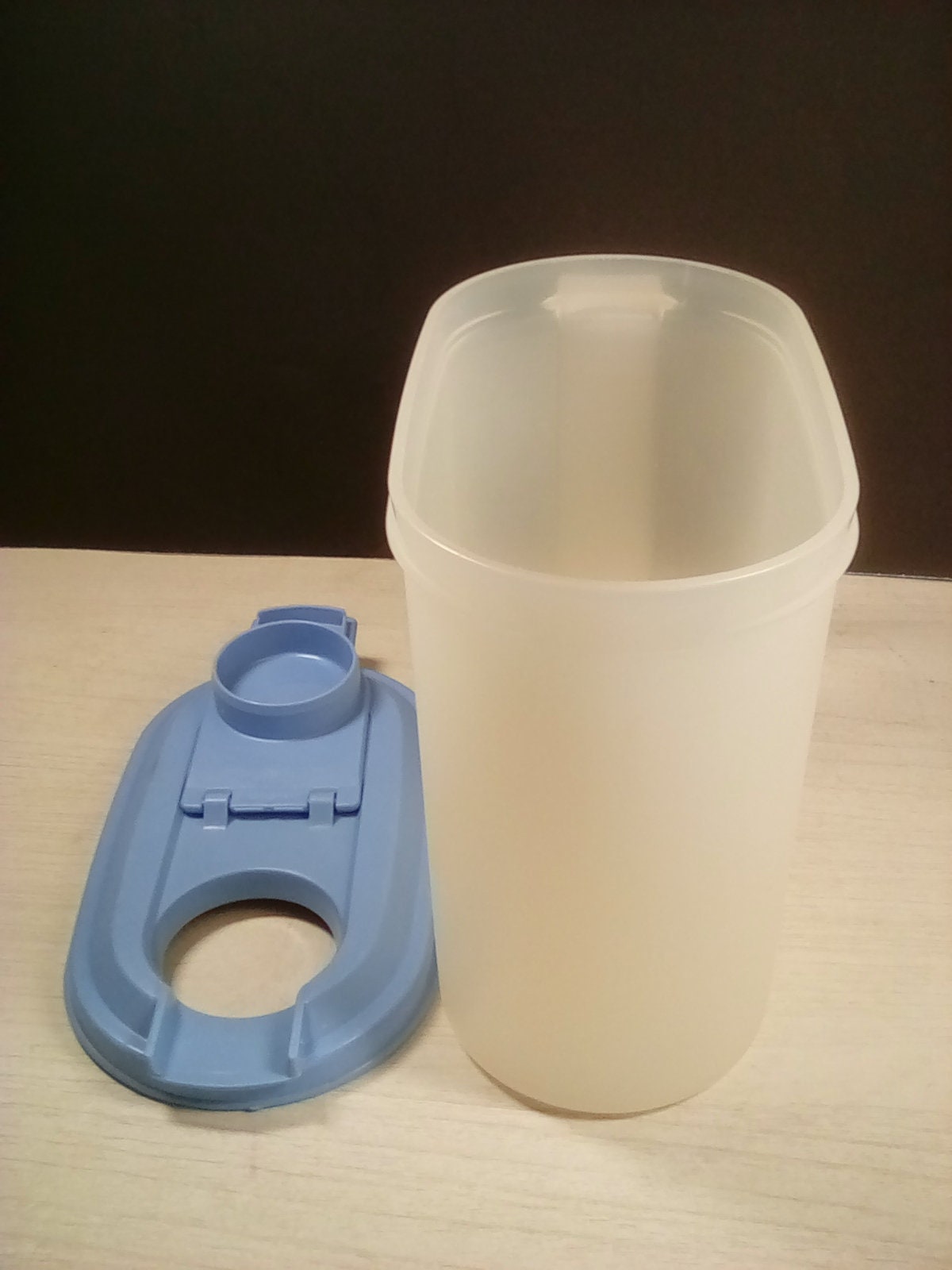 Tupperware Pitcher Container With Blue Lid. | Etsy