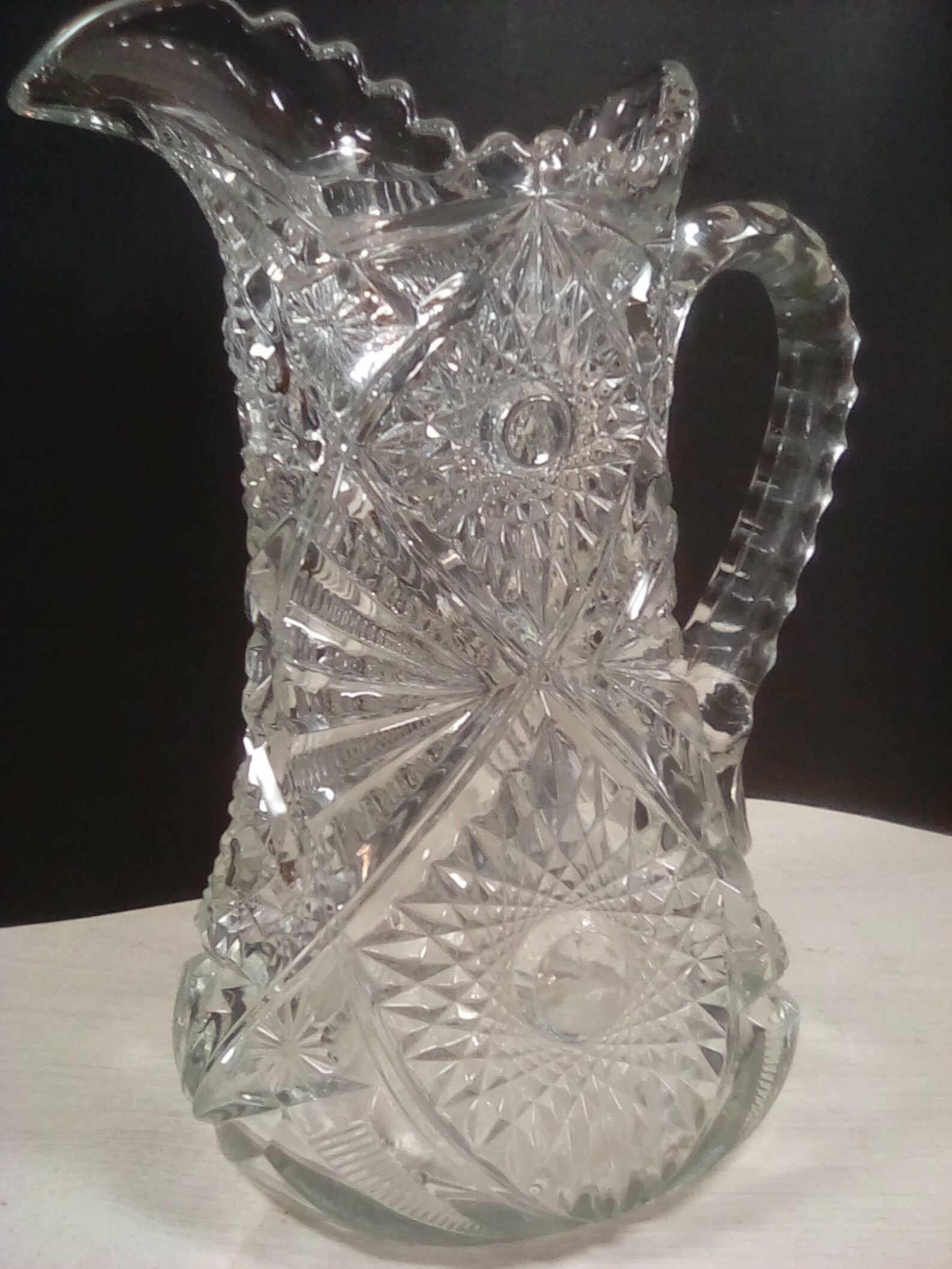 Brilliant Crystal Pitcher With Handle - Etsy