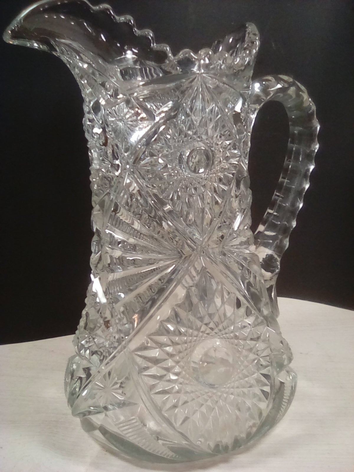 Brilliant Crystal Pitcher With Handle - Etsy