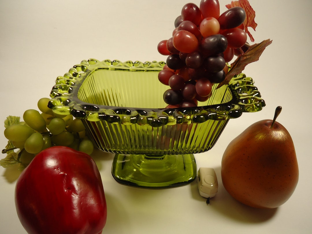 Pedestal Green Open Lace Candy Dish - Etsy