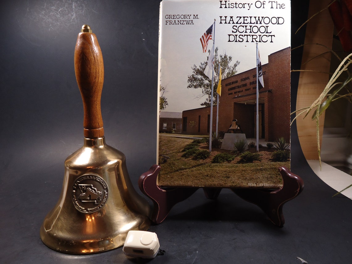 Brass School Bell and Book - Etsy