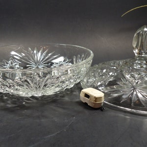 Large Clear Glass Star of David Pattern Candy Dish - Etsy