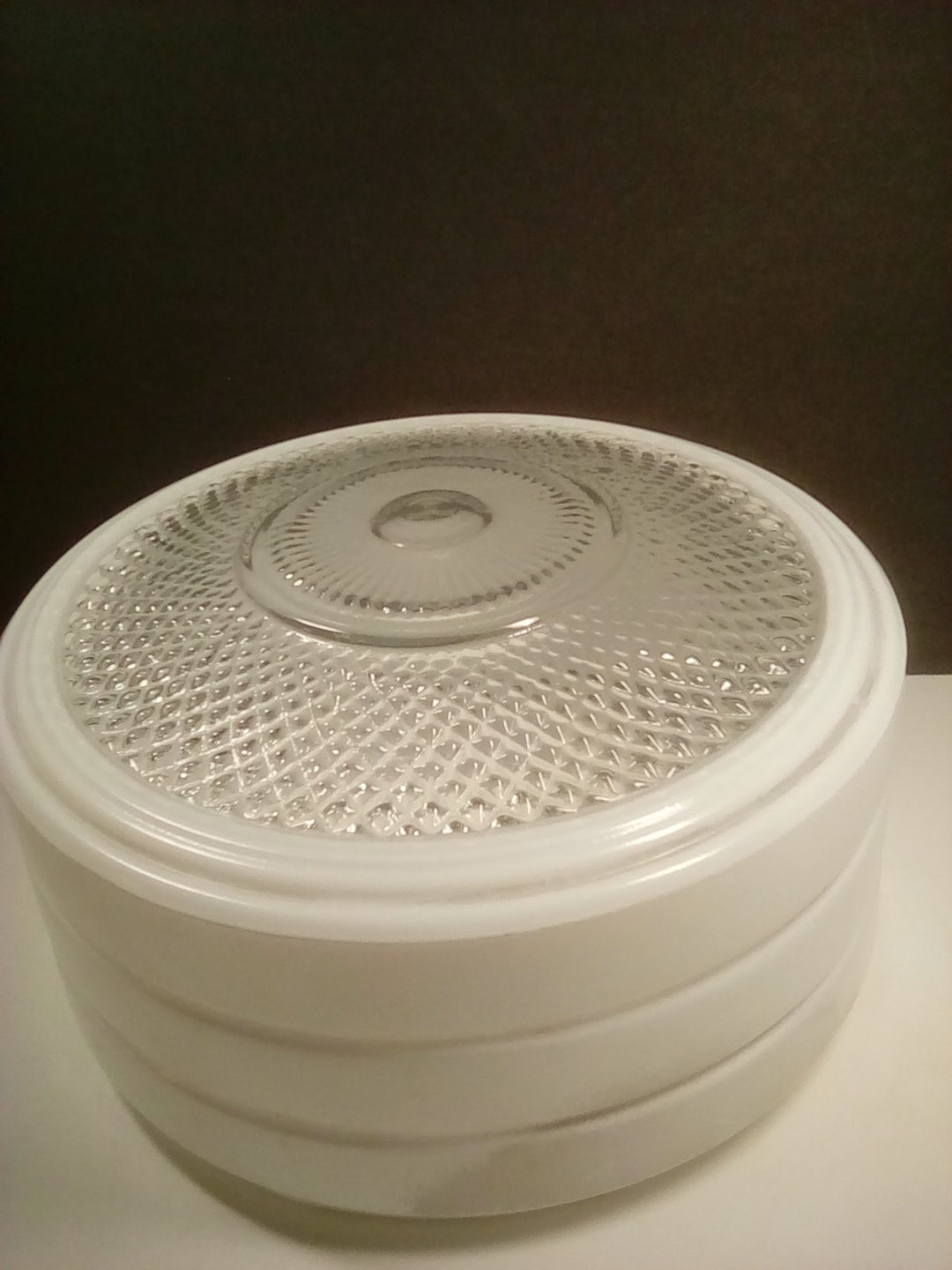 Round Clear Glass Diamond Shape Bull's Eye Style Ceiling Replacement ...