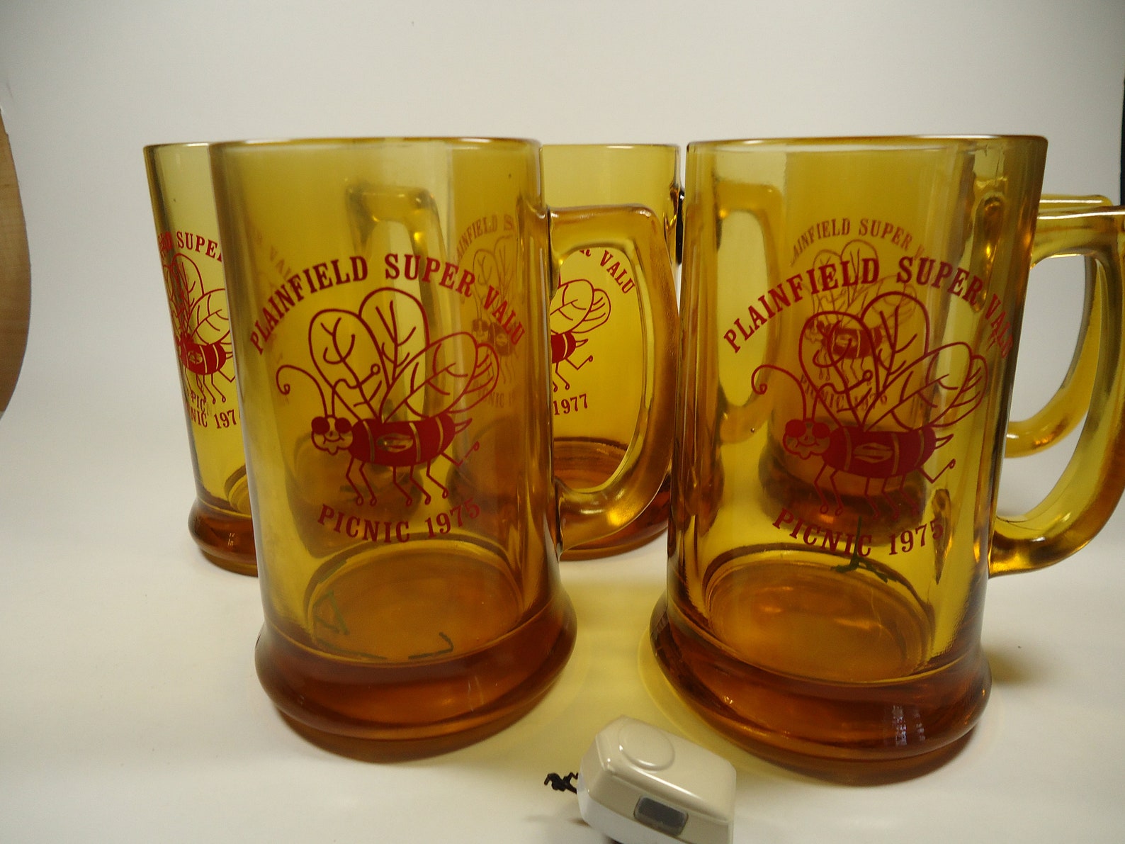 Set of 5 Amber Color Mugs With Handles - Etsy