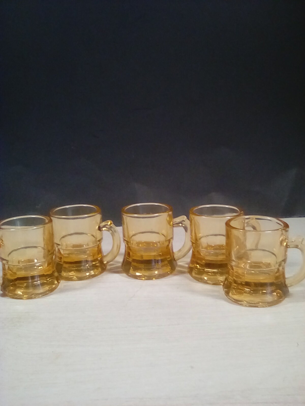 Set of 5 amber shot glasses | Etsy