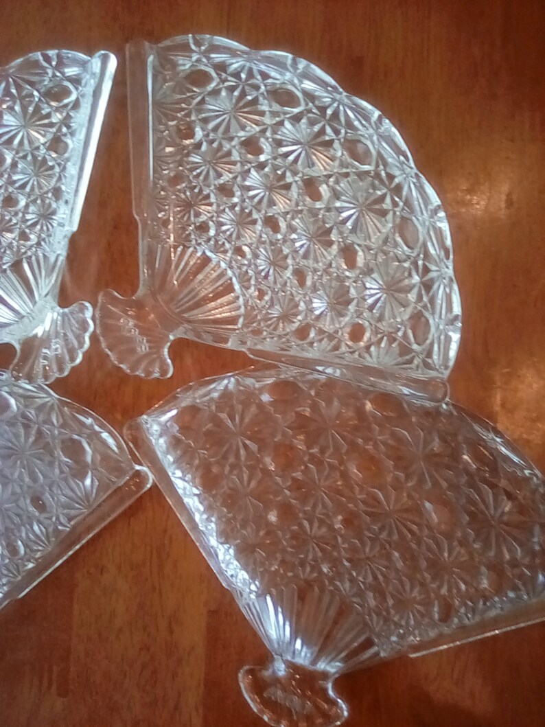 Set of 4 Avon Fan Shape Glass Dishes - Etsy