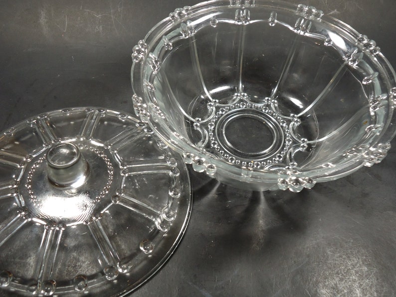 Round Clear Glass Candy Dish - Etsy