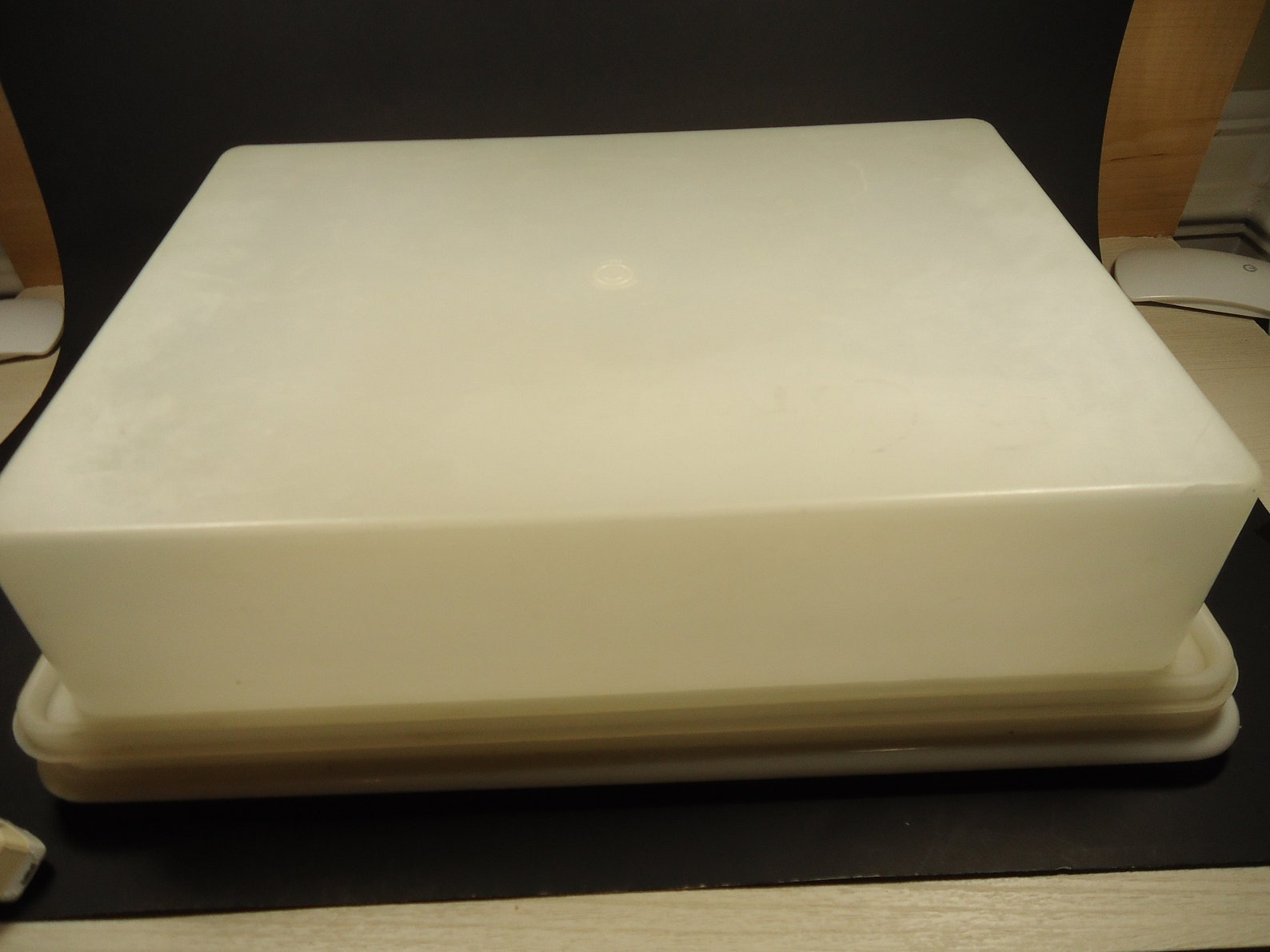 Long Tupperware White Covered Sheet Cake Carrier Keeper | Etsy