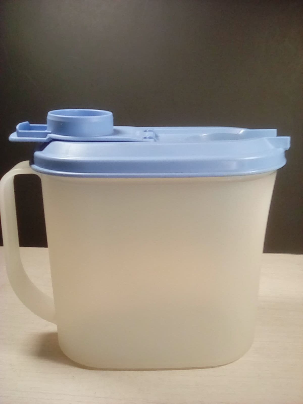 Tupperware Pitcher Container With Blue Lid. | Etsy