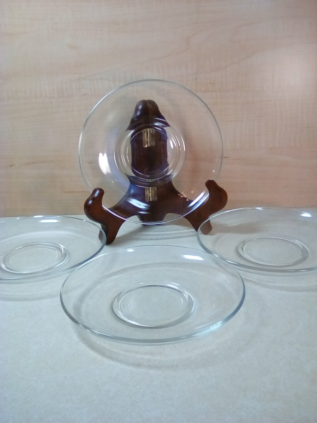 Set of 4 Arcorco France Clear Glass Saucers - Etsy