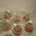 Set of 6 Clear Pink Pedestal Brandy Glasses - Etsy