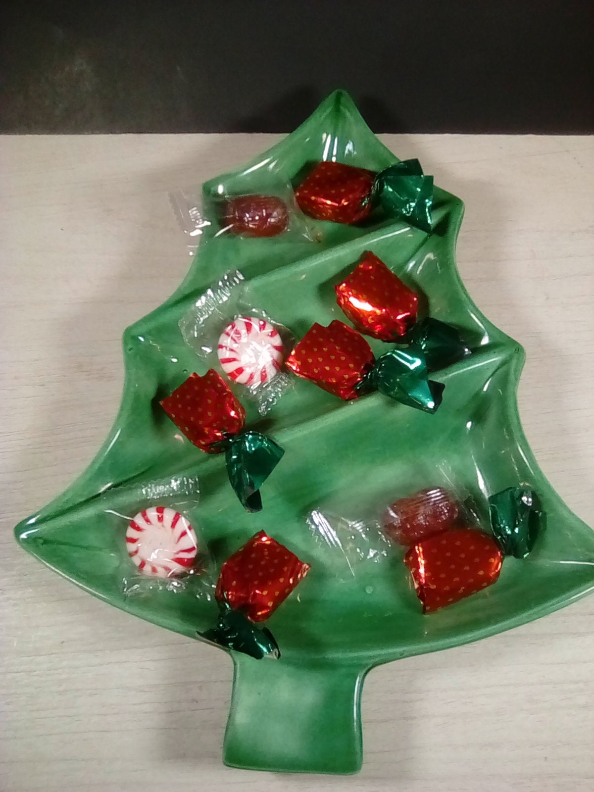 Vintage Ceramic Christmas Tree Serving Dish - Etsy