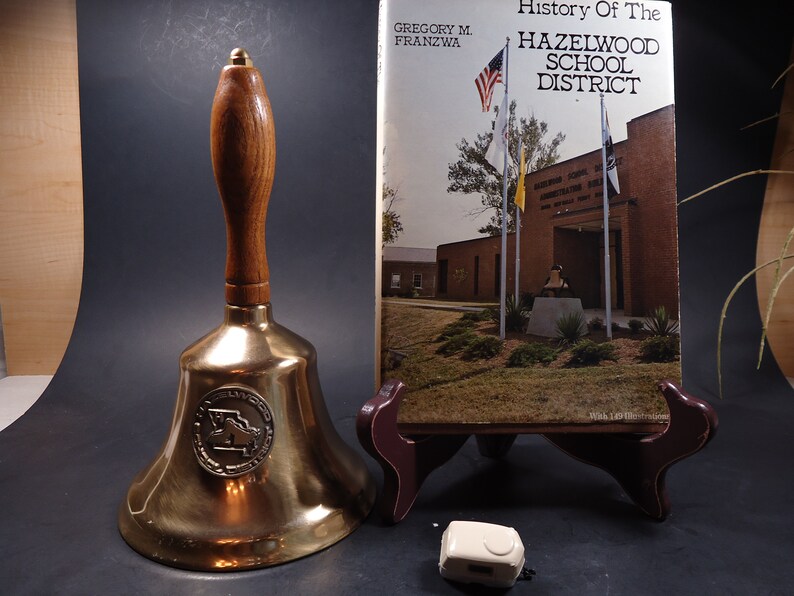 Brass School Bell and Book - Etsy