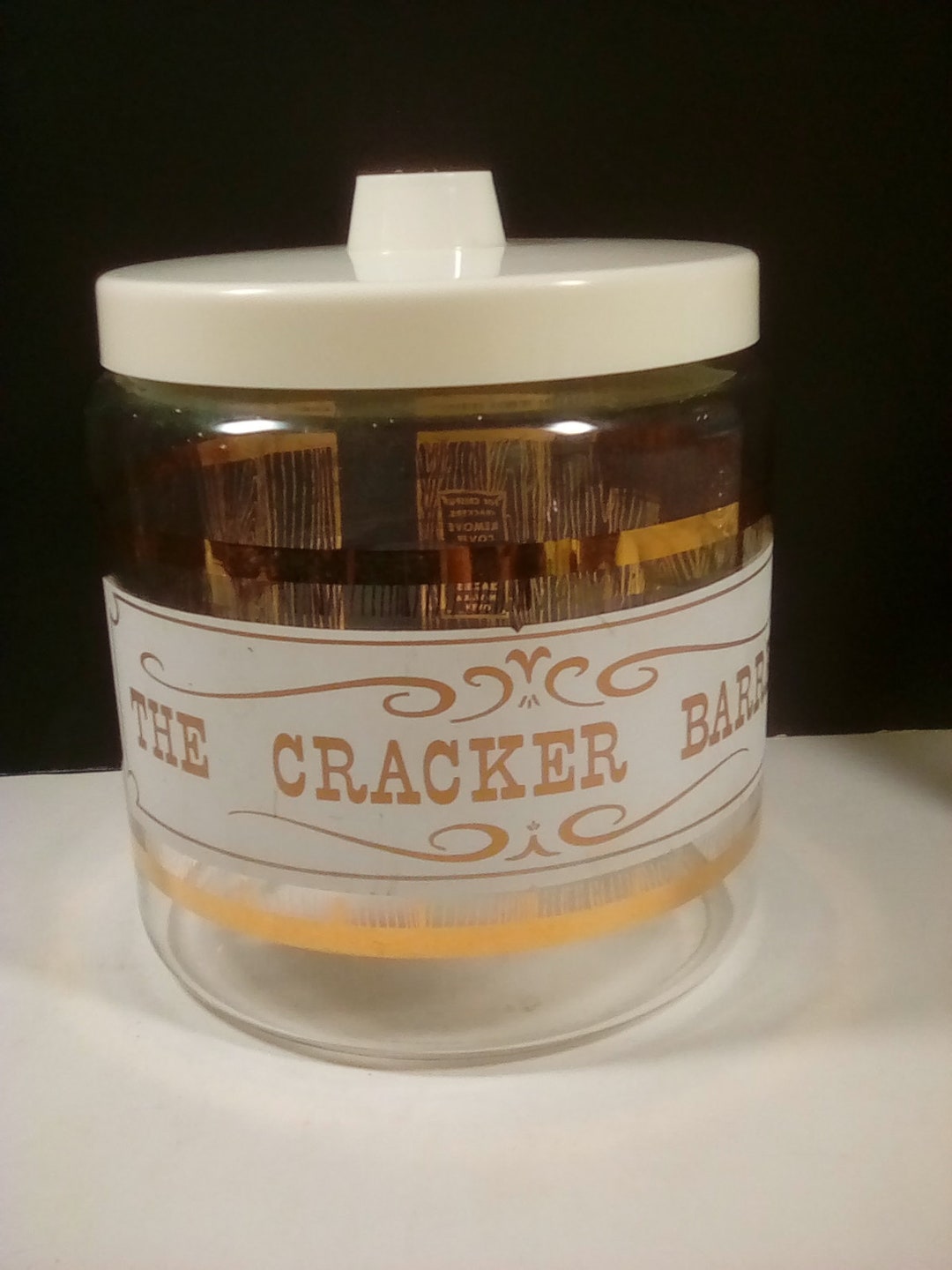 Pyrex the Cracker Barrel Clear Glass Canister With Plastic Lid - Etsy