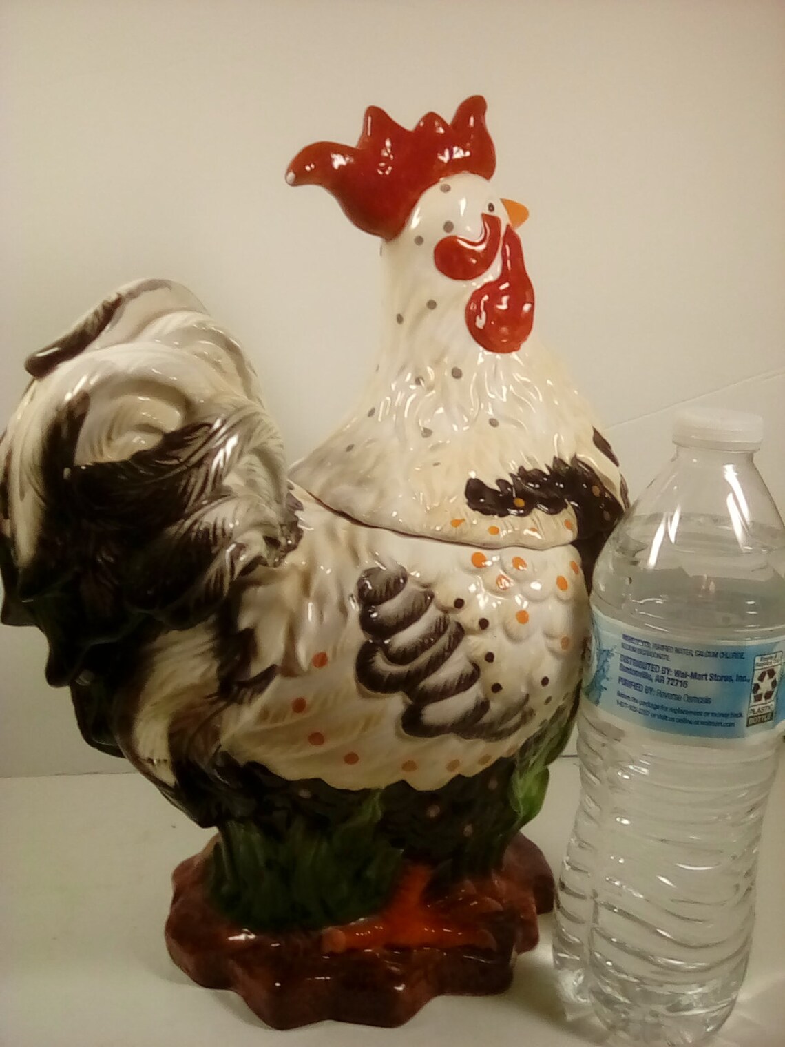 Large Rooster Ceramic Cookie Jar and Salt and Pepper Shakers - Etsy