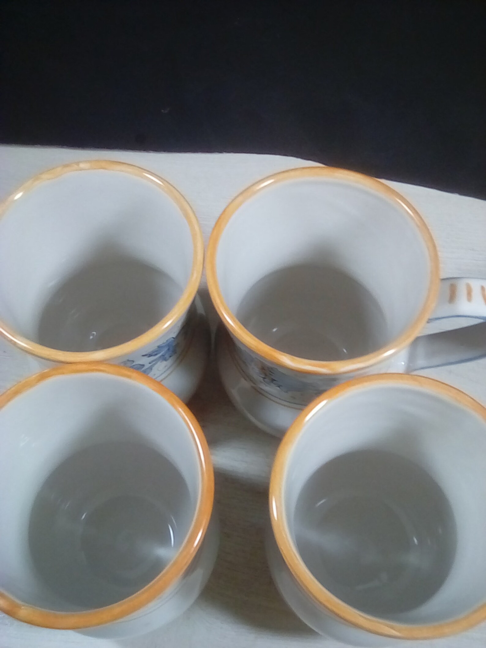 Set of 4 Pedestal Grafia Deruta Coffee Cups Made in Italy - Etsy