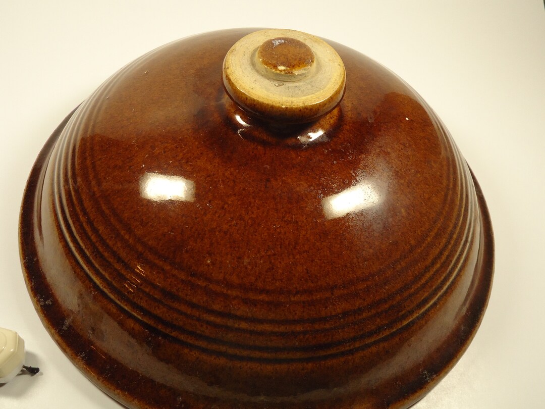 Vintage Stone Ware Lid - Etsy