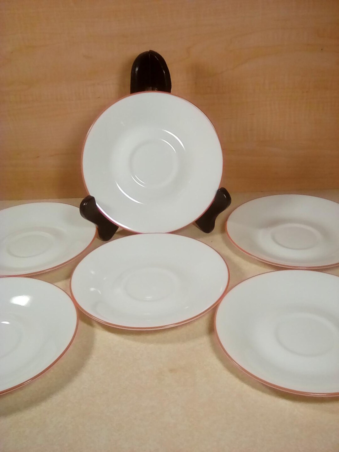 Set of 6 Pieces Corelle Saucers by Corning Coral Pink Color - Etsy