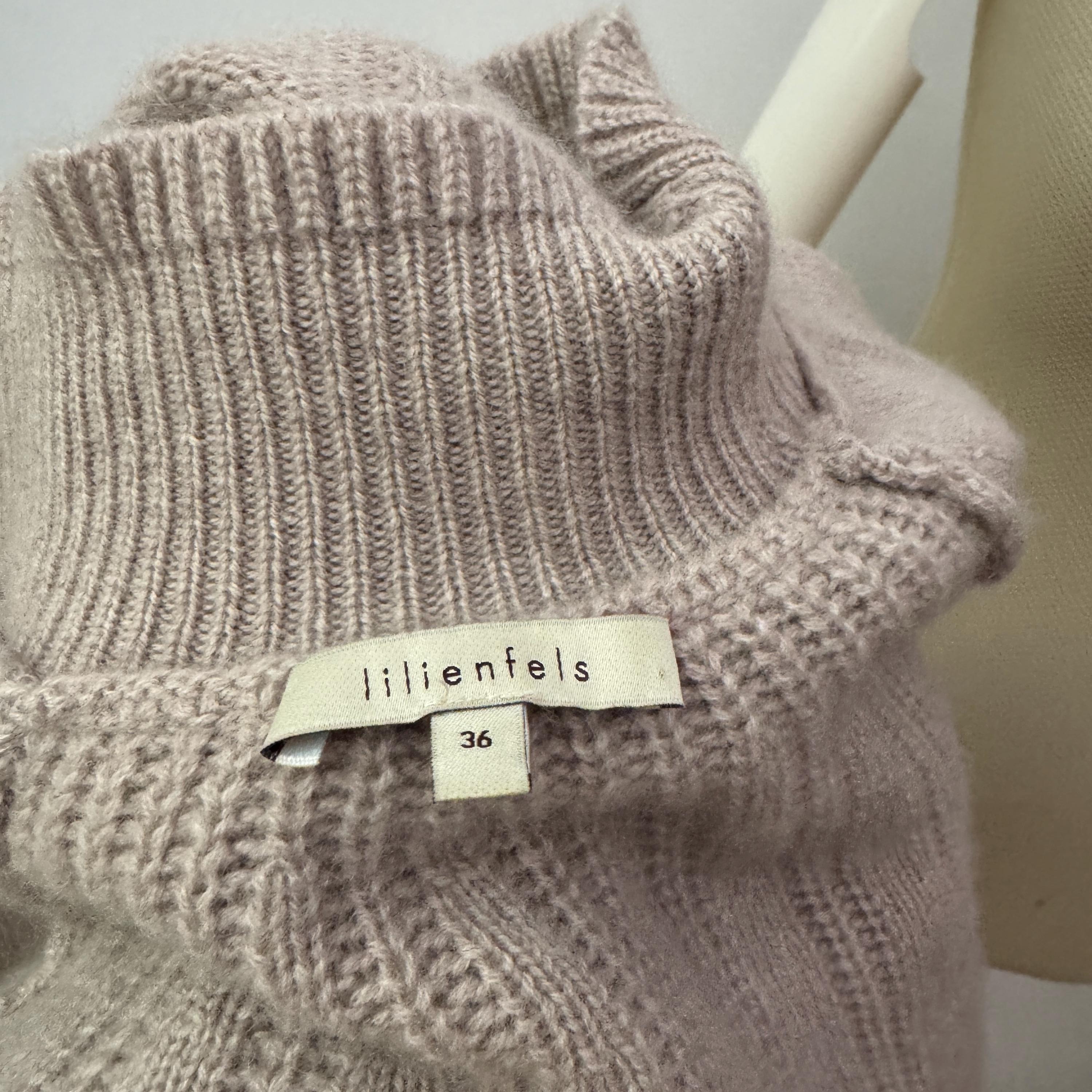 100% Pure Cashmere - Women's Ruffle Neck Tunic Knit Sweater - Etsy