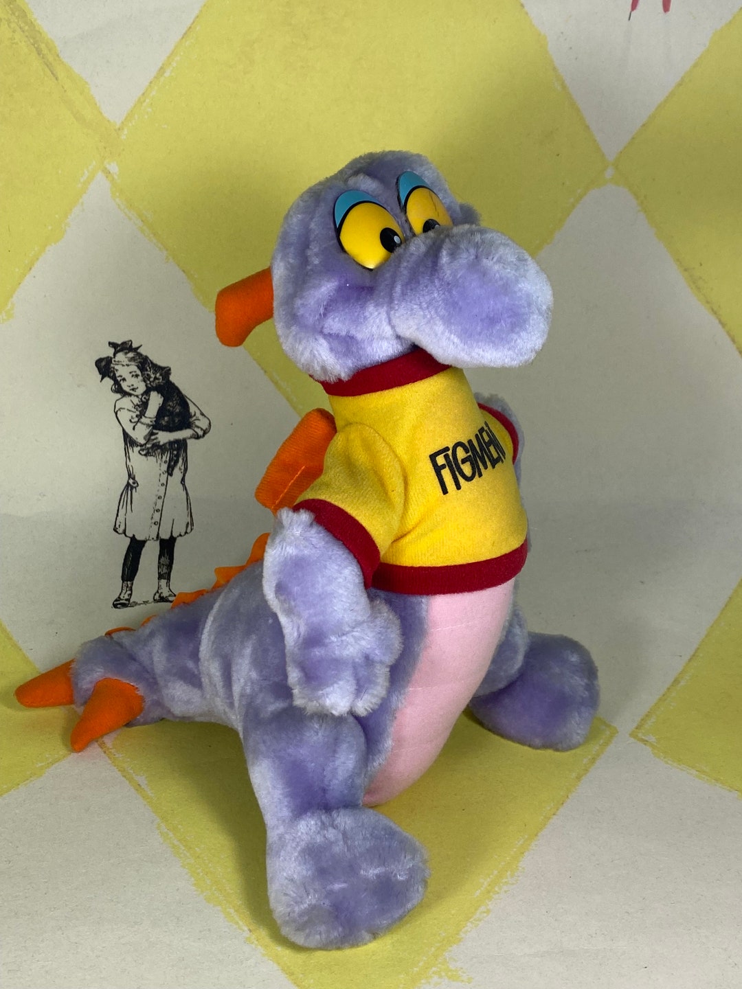 Disney Figment Dragon Walt Disney World Plush Disneyland Merch Vintagr ...