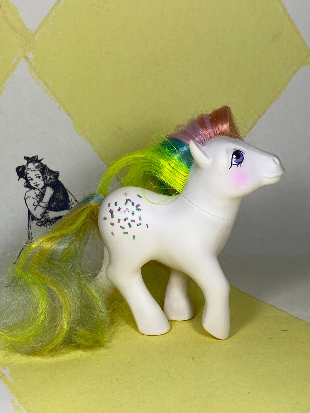 G1 Rainbow Pony Confetti MLP G1 Pony 80s Hasbro Pony - Etsy