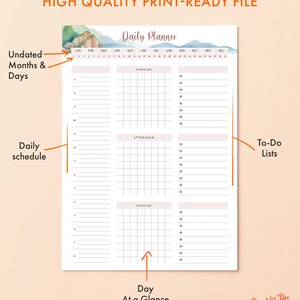 2025 Daily Planner Printable & Digital Productivity Planner Goal ...