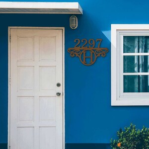 House Number Sign, Metal Address Sign, Address Plaque, Home Number Sign ...