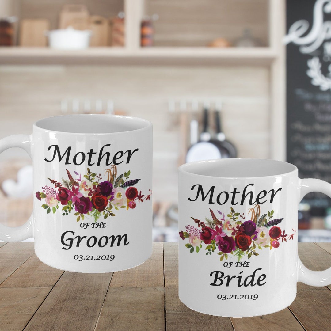 Custom Mother of the Bride and Groom Gift Mugs Personalized Wedding Mug ...