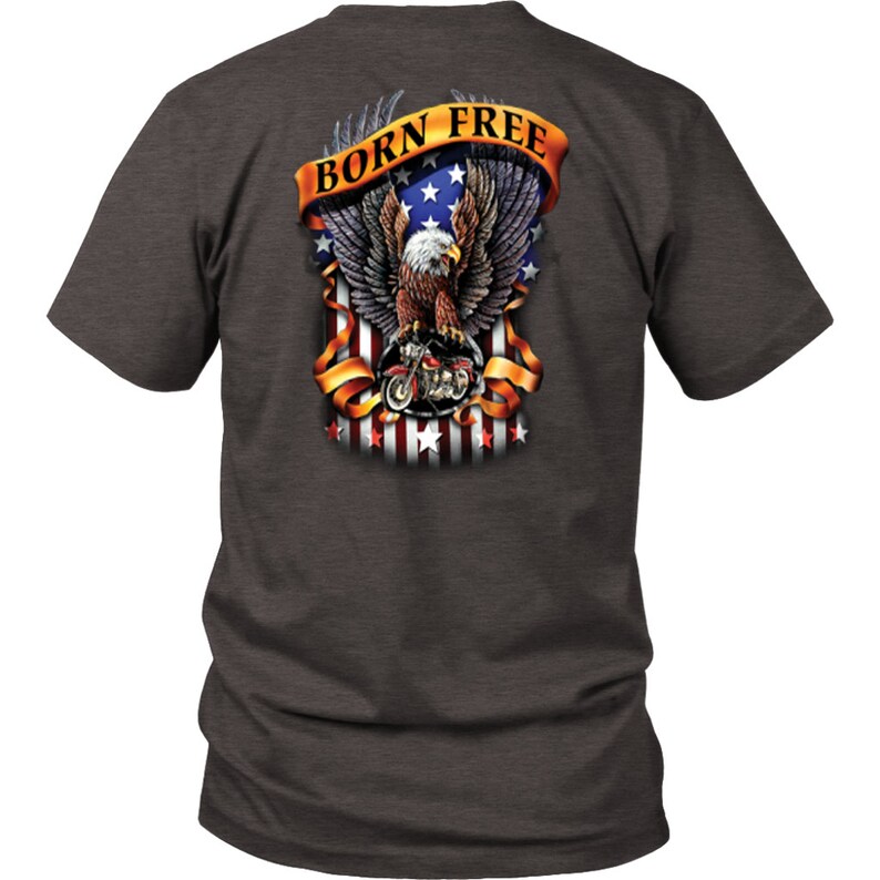 Born Free Shirt Patriotic Unisex Shirt Eagle and Flag T Shirt - Etsy