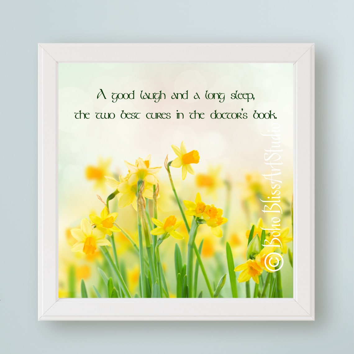 Irish Art Printable - Daffodil Digital Wall Art - Irish Proverb A Good ...
