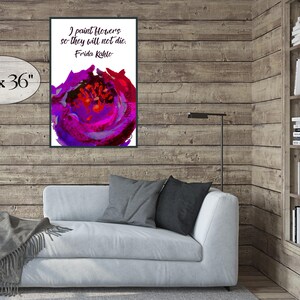 Frida Kahlo Wall Art Printable: I Paint Flowers so They Will Not Die ...