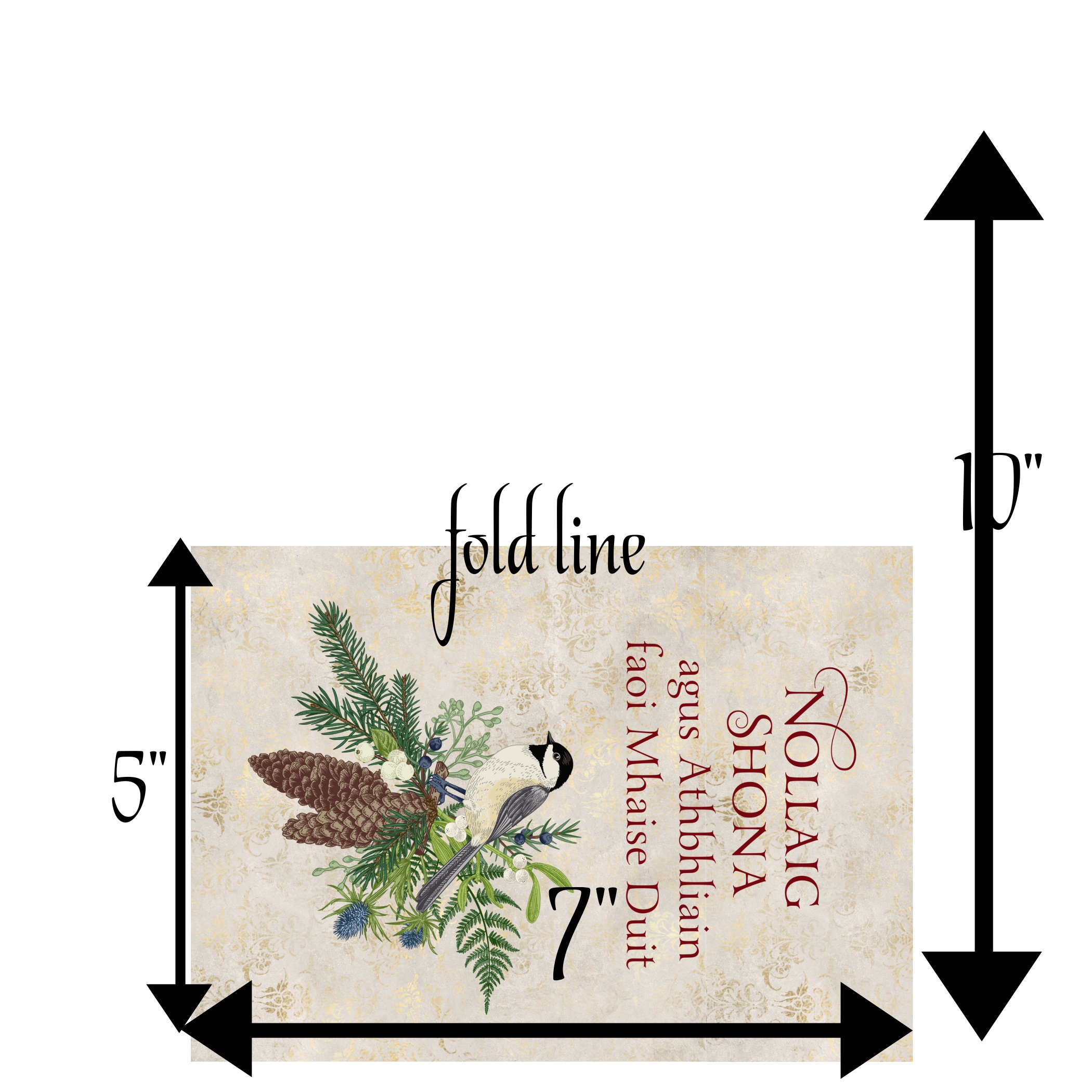 Nollaig Shona Agus Athbhliain Faoi Mhaise Duit Printable Card Irish ...